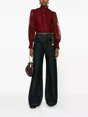 Alice + Olivia Lace-detail Blouse