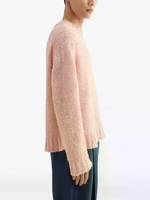 JIL SANDER Chunky Linen Crew Neck Sweater