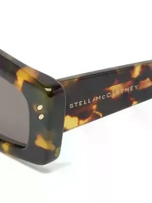 Stella McCartney Tortoiseshell Rectangle Sunglasses