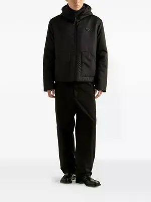 Prada Hooded Patch-pocket Jacket - Black