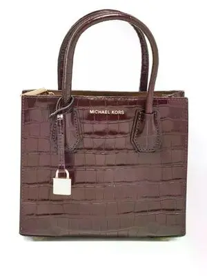 Michael Kors Mini Mercer Croc-embossed Tote Bag - Red