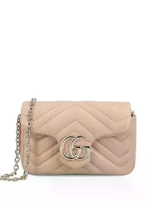 Gucci Chevron Logo Calfskin Shoulder Bag