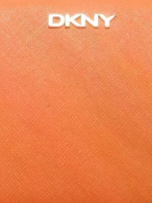 Dkny Logo-lettering Zip-around Wallet - Orange