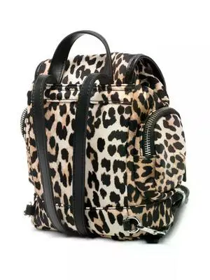 GANNI Leopard-print Mini Backpack