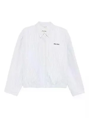 Miu Miu Striped Button-up Bomber Jacket