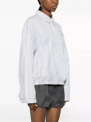 Miu Miu Striped Button-up Bomber Jacket