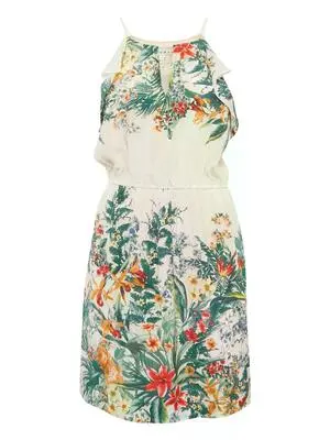 Sandro Floral-print Ruffled Mini Dress