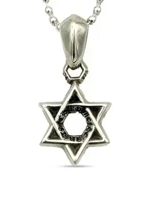 Chrome Hearts Star Of David Ball-chain Necklace - Silver