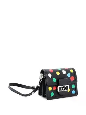 LOUIS VUITTON Dauphine Yayoi Kusama Painted Dots Taurillon Leather Mini Shoulder Bag