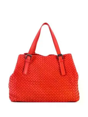 Bottega Veneta Intrecciato Nappa Large Tote Bag - Red