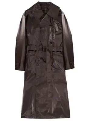 LEMAIRE Double-Breasted Oversized Trench Jacket - Red