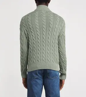 Polo Ralph Lauren Cotton Cable-knit Half-zip Sweater