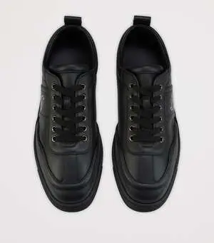 CHRISTIAN LOUBOUTIN Retero Leather Low-top Sneakers - Black