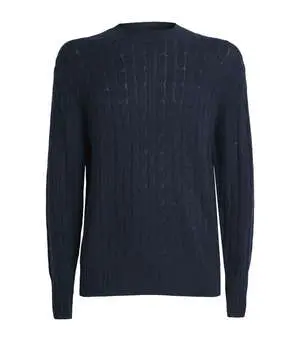 N.peal Organic Cashmere Cable-knit Thames Sweater