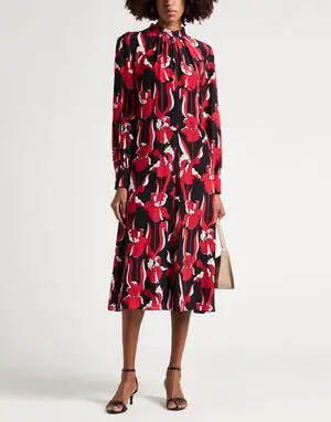 Moschino Floral-print Silk Midi Dress