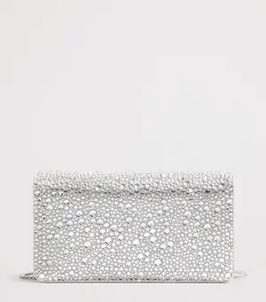Valentino Garavani Mini Embellished Vlogo Signature Shoulder Bag - Silver