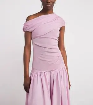 SELF-PORTRAIT Draped Maxi Dress