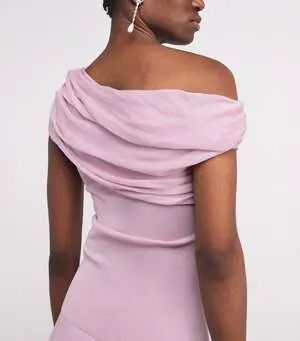 SELF-PORTRAIT Draped Maxi Dress