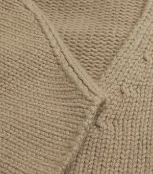 Soft Goat Cashmere Puff-sleeve Sweater - Green