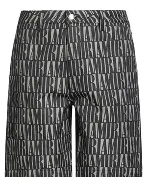 Amiri Logo-print Denim Shorts - Black