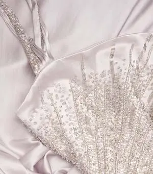 GAURAV GUPTA Stretch-silk Crystal-embellished Gown