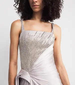 GAURAV GUPTA Stretch-silk Crystal-embellished Gown
