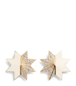 Valentino Garavani Embellished Star Earrings - Gold