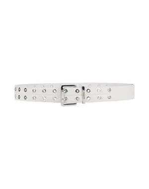 GANNI Belt With Logo Buckle - Grey