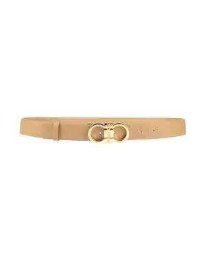 FERRAGAMO Donna H.30 Calfskin Belt - Beige