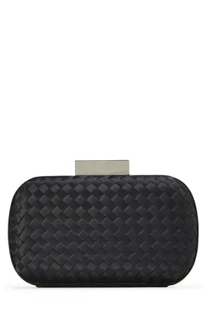 Bottega Veneta Intrecciato Satin Clasp Handle Clutch