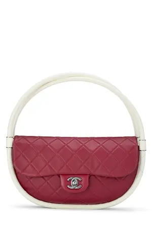 Chanel Lambskin Hula Hoop Bag Red