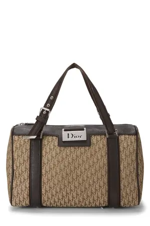 Dior Canvas Trotter Street Chic Boston Bag - Brown