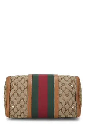 Gucci Original Gg Vintage Web Boston Bag - Brown