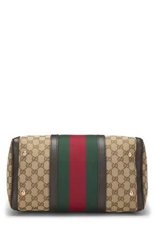 Gucci Original Gg Vintage Web Boston Bag - Brown