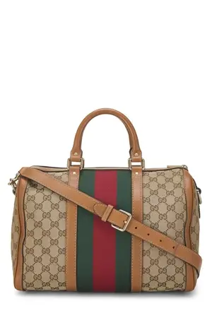 Gucci Original Gg Vintage Web Boston Bag