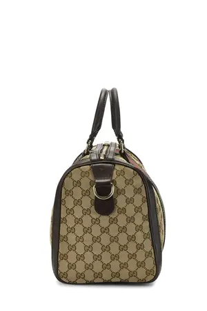 Gucci Original Gg Vintage Web Boston Bag - Brown