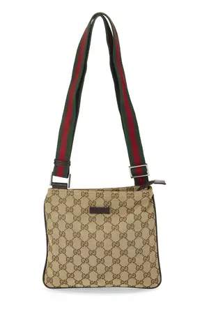 Gucci Original Gg Web Messenger - Beige