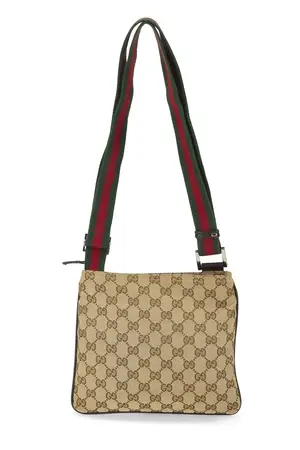 Gucci Original Gg Web Messenger - Beige