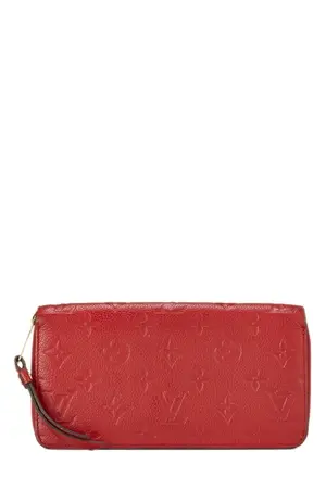 LOUIS VUITTON Monogram Empreinte Zippy Continental Wallet - Red