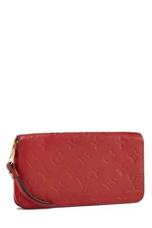 LOUIS VUITTON Monogram Empreinte Zippy Continental Wallet - Red
