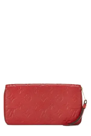 LOUIS VUITTON Monogram Empreinte Zippy Continental Wallet - Red