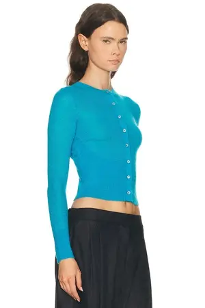 Alaïa Fitted Cardigan - Turquoise