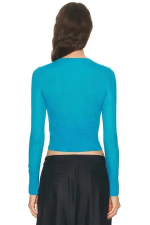 Alaïa Fitted Cardigan - Turquoise