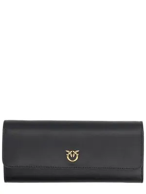 Pinko Wallet With Shoulder Strap - Black
