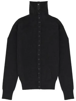 LEMAIRE High Collar Cardigan - Grey