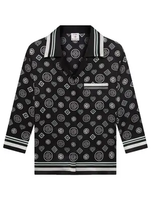 Casablanca Monogram Pajama Shirt - Black