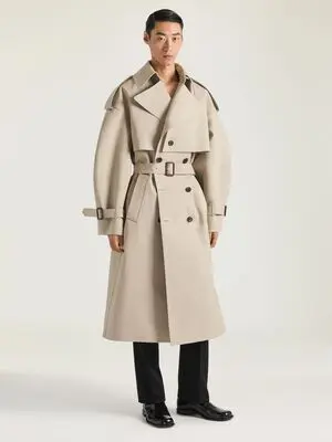 Givenchy Couture Seam Cotton Trench Coat