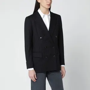 VITOVI Pinstripe Lurex Double-breasted Jacket