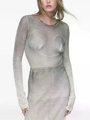 MAISON MARGIELA Semi-sheer Sweater - Grey