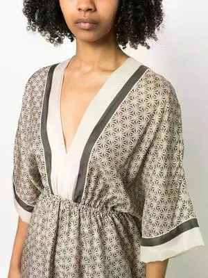 Brunello Cucinelli Geometric-print Mini Dress